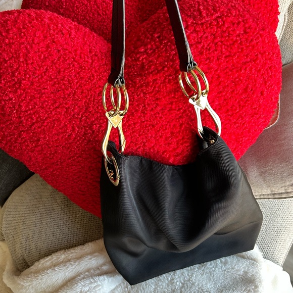 JPK Paris 75 | Bags | Jpk Paris 75 Black Nylon Hobo Purse Bag Tote ...